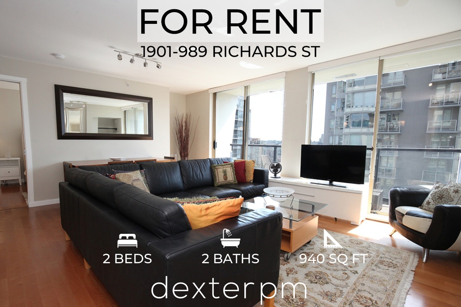 1901 - 989 Richards St, Vancouver, BC - 2 Bedroom Apartment for Rent ...